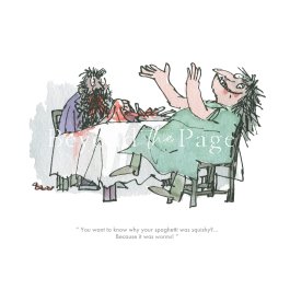 Quentin Blake Roald Dahl print - Twits - Because it was Worms